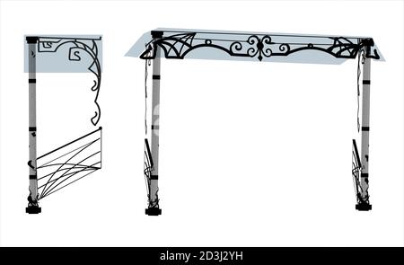 Wrought Iron Stair Railing Design Vector Art Stock Vector Image & Art ...