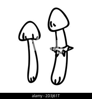 Punk rock destroying angel fungi mushroom vector illustration. Simple ...