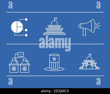vote megaphone line style icon vector illustration design Stock Vector ...