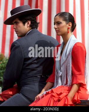 Man dressed in Andalusian style making the Catholic pilgrimage to El ...