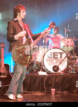 Jet (Australian Rock Group) perform live on stage at the Po Na Na at ...