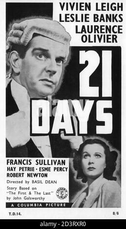 21 DAYS, (aka 21 DAYS TOGETHER), Vivien Leigh, embracing Laurence ...