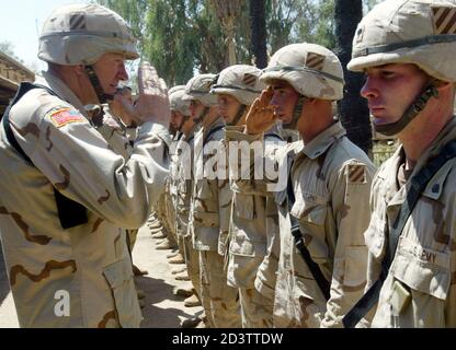 2nd July 2003 A U.S. Army soldier of the 1st Armored Division ...