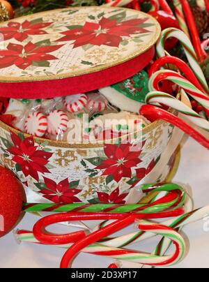 Christmas holiday candy variety Stock Photo - Alamy