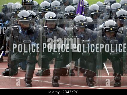 TOKYO, Japan - Tokyo riot police officers parade during a ceremony in ...
