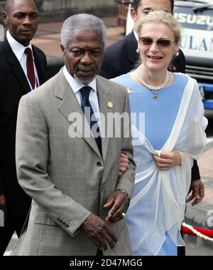 Kofi Annan and wife Nane Lagergren at a Gala dinner ahead of abdication ...