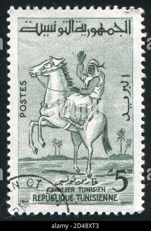 TUNISIA - CIRCA 1960: a stamp printed in Tunisia shows View of Skanes ...