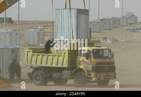 toilets in an Iraqi refugee camp Stock Photo - Alamy