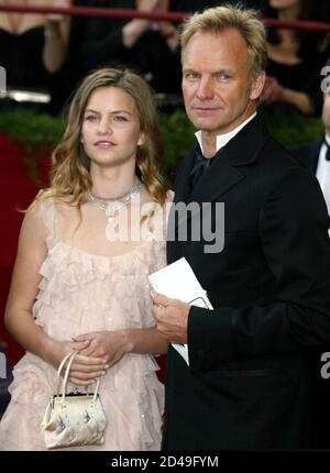 Singer Sting and his daughter, Coco, at the Academy Awards in Hollywood ...
