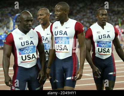 MAURICE GREENE 4 X 100 METRES RELAY 23 August 1999 Stock Photo - Alamy