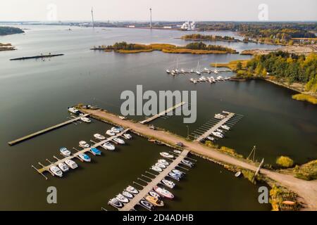 Aerial autumn view of Hamina city, Finland Stock Photo - Alamy