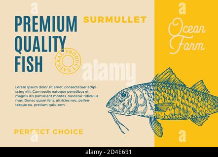 Premium Quality Surmullet Vector Packaging Label Design Modern ...