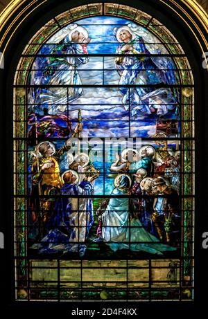 The interior of the Catholic cathedral in Baltimore showcases the ...