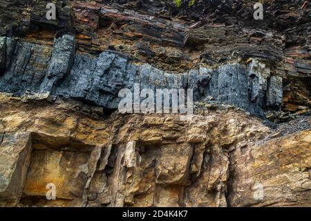 Layers of sandstone and shale outcrop. South Africa Stock Photo - Alamy