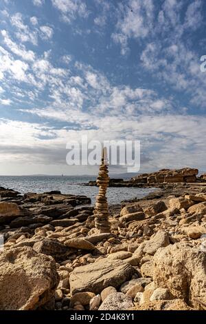 Maioris beach, in Lluchmajor, Mallorca, one of the most beautiful Stock ...