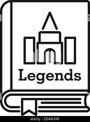 Legends book icon. Outline legends book vector icon for web design ...