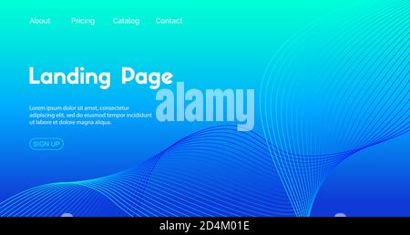 Landing page abstract design. Template for website or app. Colorful ...