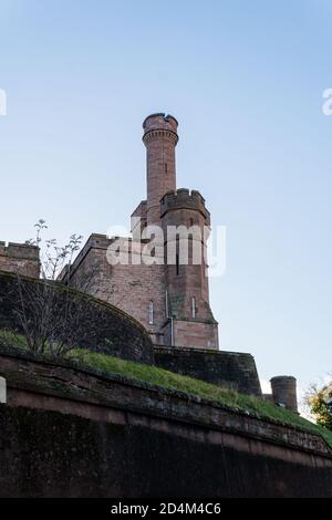 Old stone-made Inverness Castle in Scotland, United Kingdom Stock Photo ...