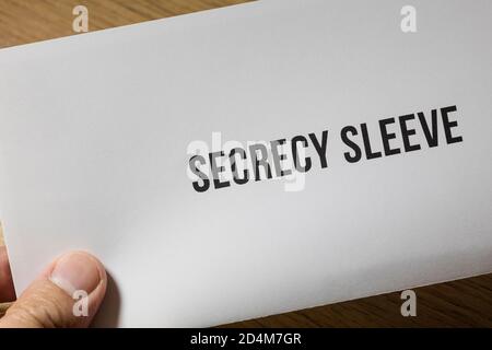 Ballot Secrecy Sleeves, business document mail concept Stock Photo - Alamy