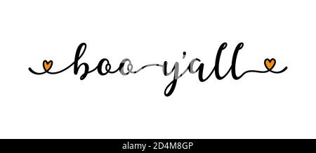 Hand sketched BOO word as banner. Lettering for poster, label, sticker ...