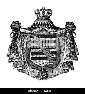 heraldry, coat of arms, Germany, Saxony, Wettiner arms ...