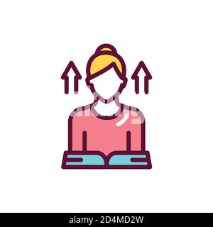 Personal development line icon concept. Personal development vector ...