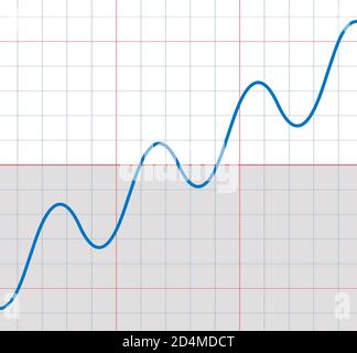 Gradual upward trend graph - symbolic figure for increase and growth ...