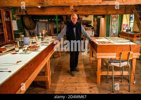 Mr Stephen Clare, founder of Holy Well Glass, which employs 18 people ...