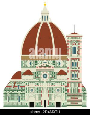 Dome of the Cathedral of Santa Maria del Fiore in Florence. Italy ...