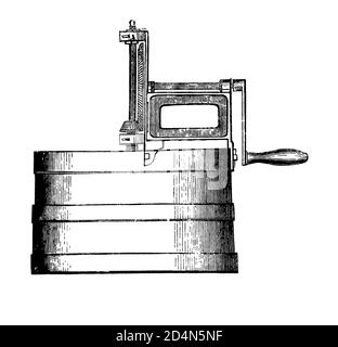 Butter churn for converting cream into butter, traditional style milk ...