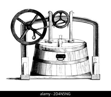 Butter churn for converting cream into butter, traditional style milk ...