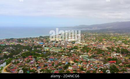 Aerial view of Iligan is a city located on the island of Mindanao ...