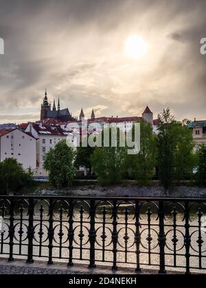 Dramatic sunset sky over Prague Castle Stock Photo - Alamy