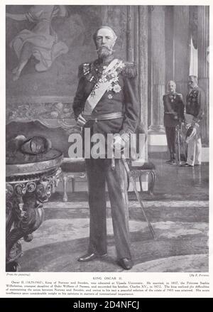 King Oscar II (1829-1907), portrait. Nordic Stock Photo - Alamy