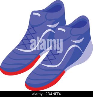 Red Sneakers isometric style. Sport shoes isolated. Vector illustration ...