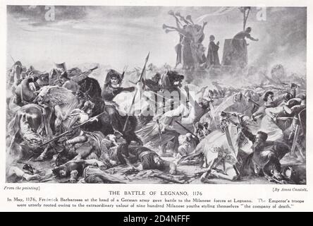 The Battle of Legnano, May 29, 1176, fought between the forces of the ...