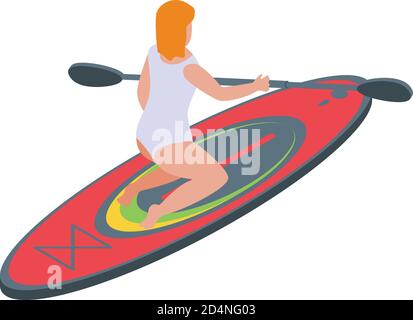 Stand up paddle icon, isometric style Stock Vector Image & Art - Alamy