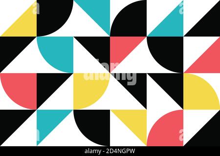 Abstract seamless background of colorful triangles on a black ...