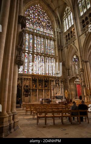 Great East window, the largest medieval stained glass window in Britain ...