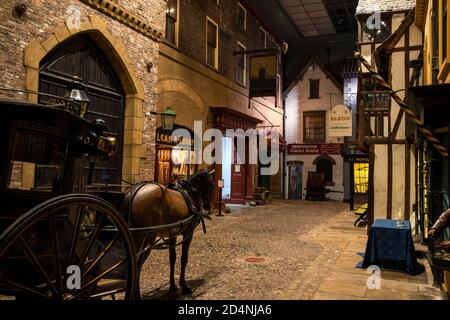 View of Kirkgate, a recreated Victorian Street at the York Castle ...