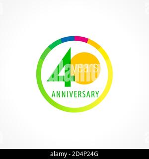 40 years old celebrating logo concept. Illustration of anniversary ...