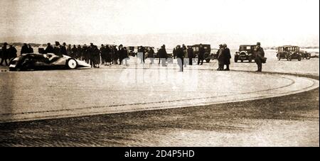 Race car of the English racing driver George Eyston at a record drive ...
