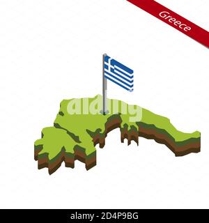 3d isometric map of Balkans region, isolated with shadow vector illustration Stock Vector Image ...