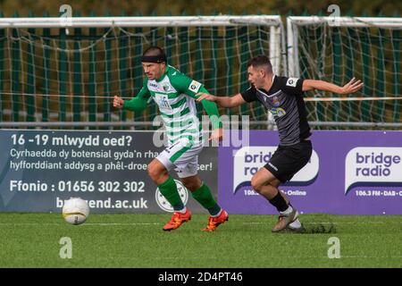 Bridgend, Wales, UK. 10th Oct, 2020. Penybont v TNS at Bryntirion Park ...