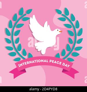 peace day lettering with crown Stock Vector Image & Art - Alamy