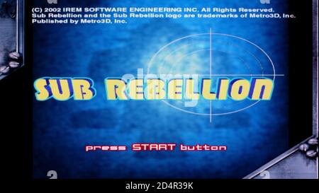 Sub Rebellion - Sony Playstation 2 PS2 - Editorial use only Stock Photo ...