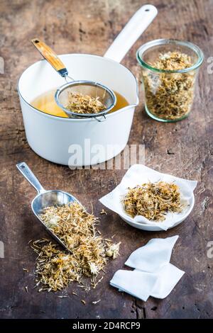 Cataplasm of arnica Stock Photo - Alamy