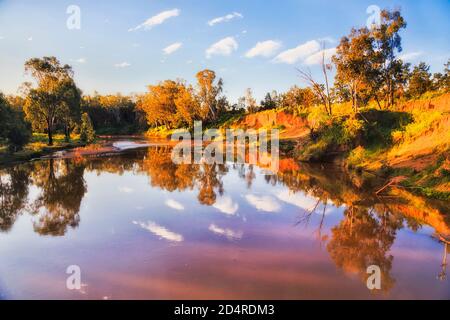 river landscape i a warm sunlight. sunset Stock Photo - Alamy