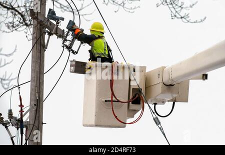 Maintenance Power Transformer in High Voltage Electrical Substation ...