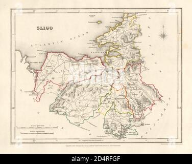 COUNTY SLIGO antique map for LEWIS by CREIGHTON & DOWER - Ireland 1837 ...
